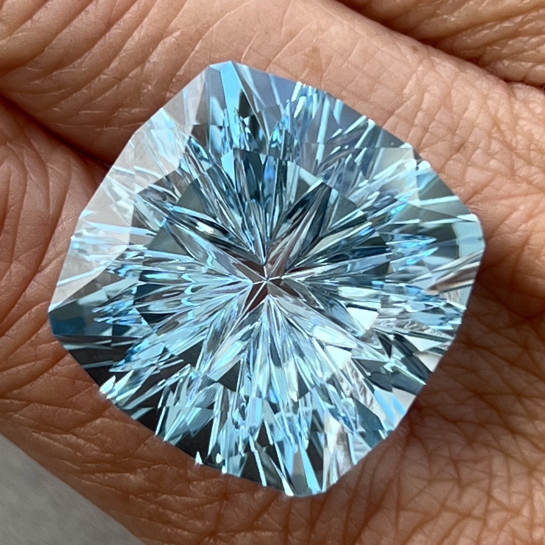 Swiss Blue Topaz Starbrite™ Cut 51.89 carats | John Dyer Gems