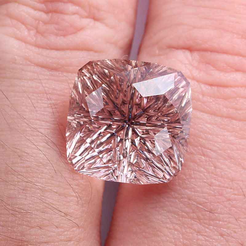 Morganite Concave Cut 11.98 carats | John Dyer Gems