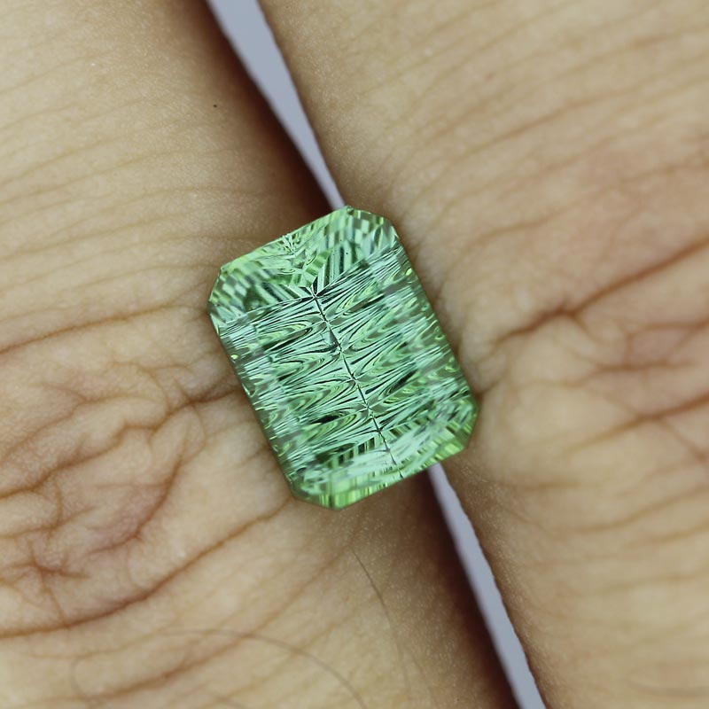 Neon Tourmaline Concave Cut 1.47 carats | John Dyer Gems